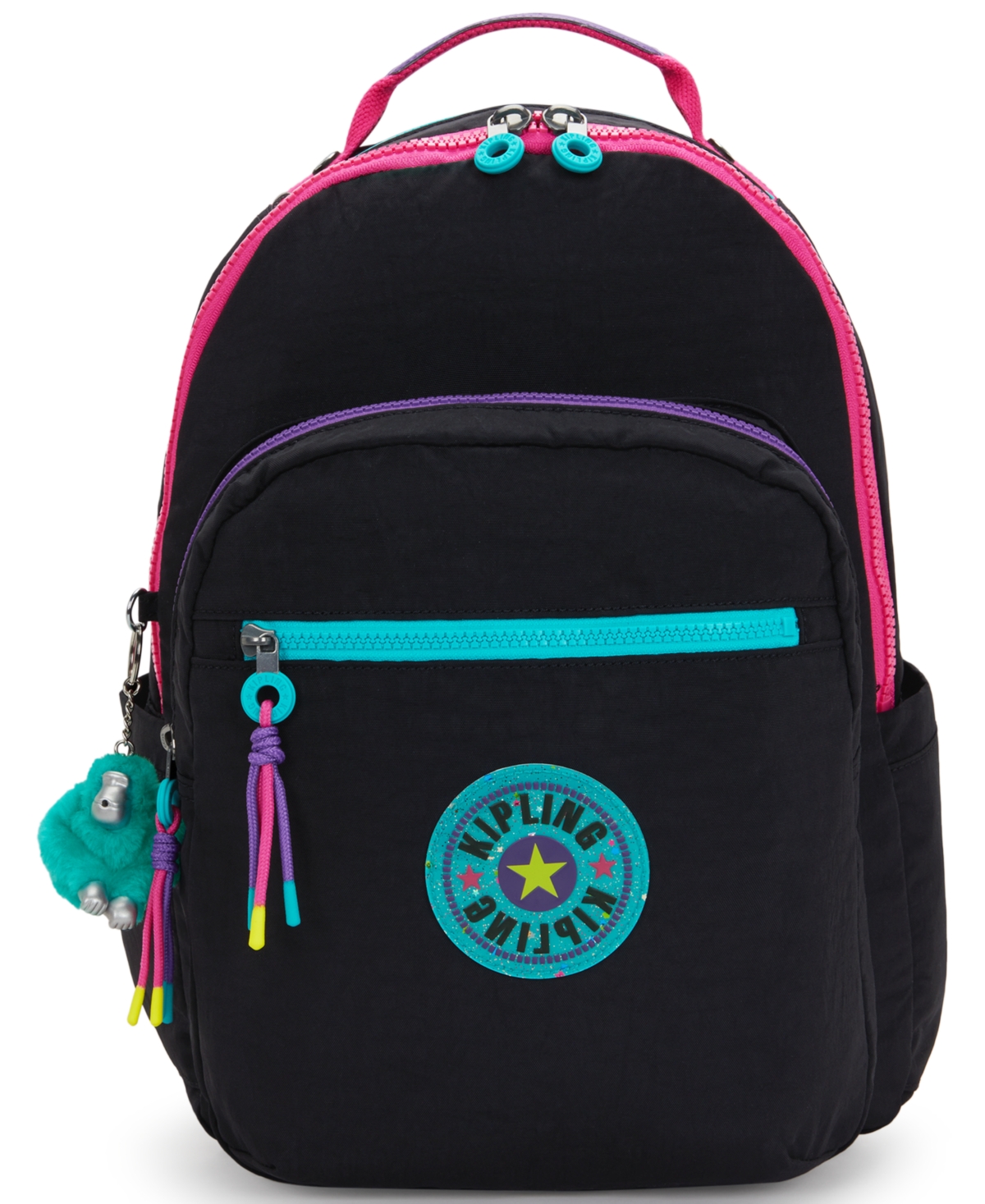 Click here for Kipling Seoul Medium Backpack - Black Fun C prices