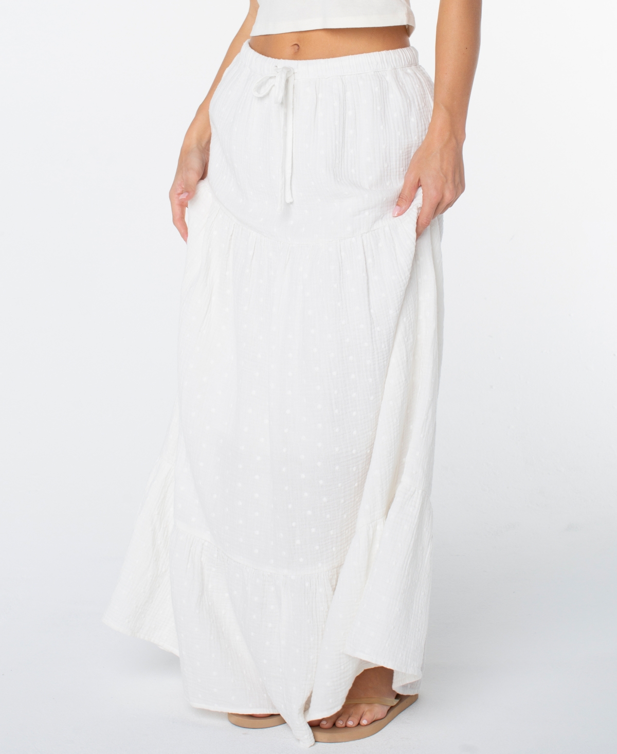 Click here for Roxy Womens Side Street Tiered Maxi Skirt - Cloud... prices