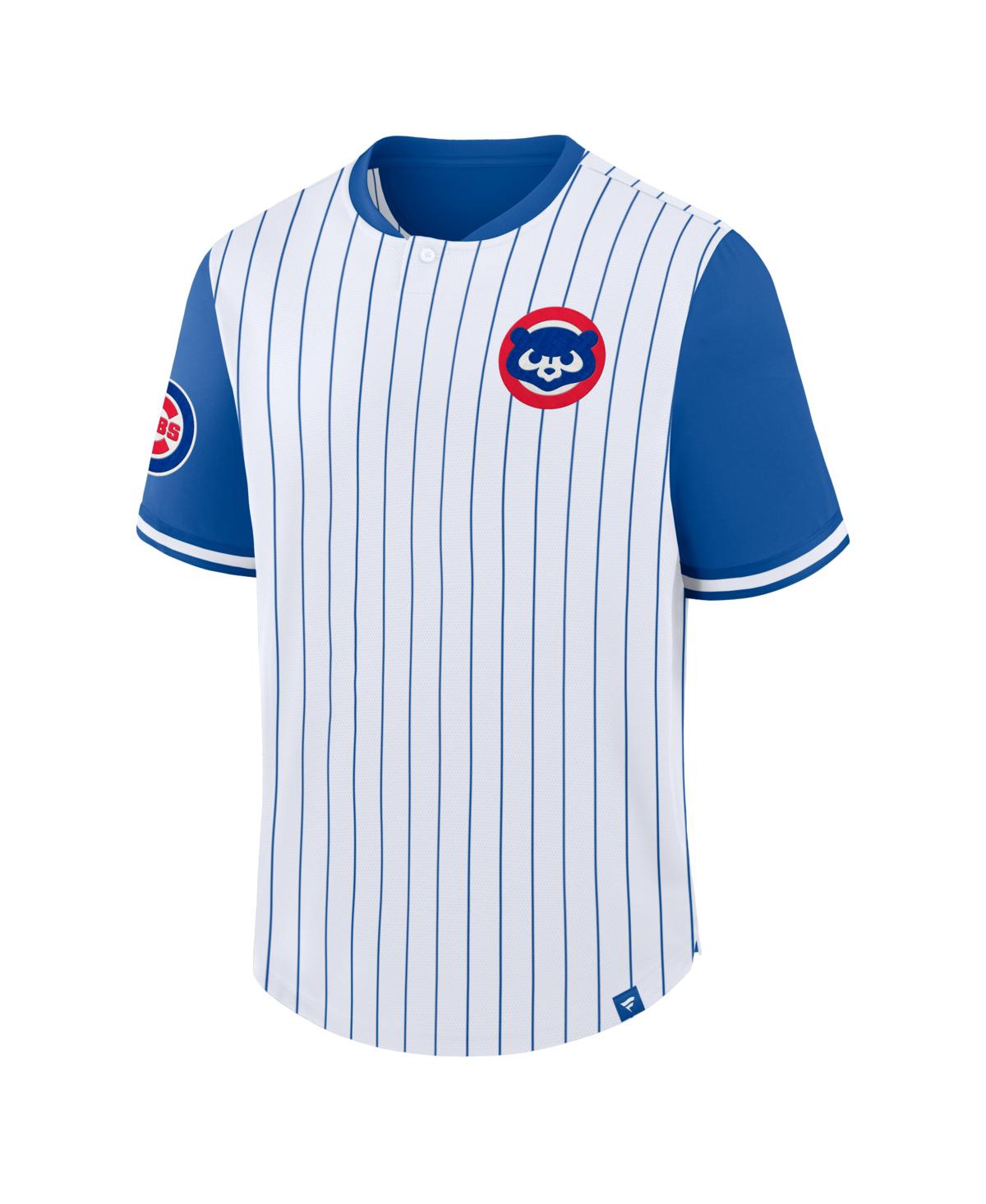 Click here for Fanatics Mens White/Royal Chicago Cubs Pinstripe W... prices
