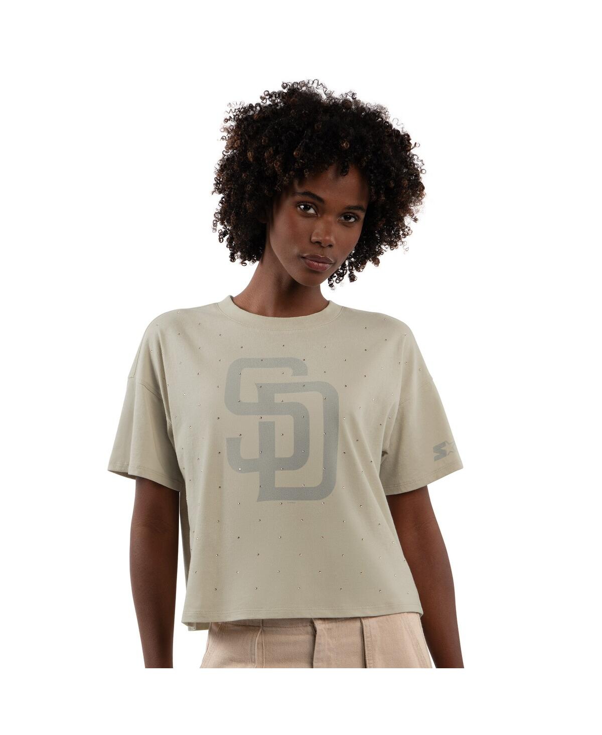Click here for Starter Womens Khaki San Diego Padres Rhinestone S... prices