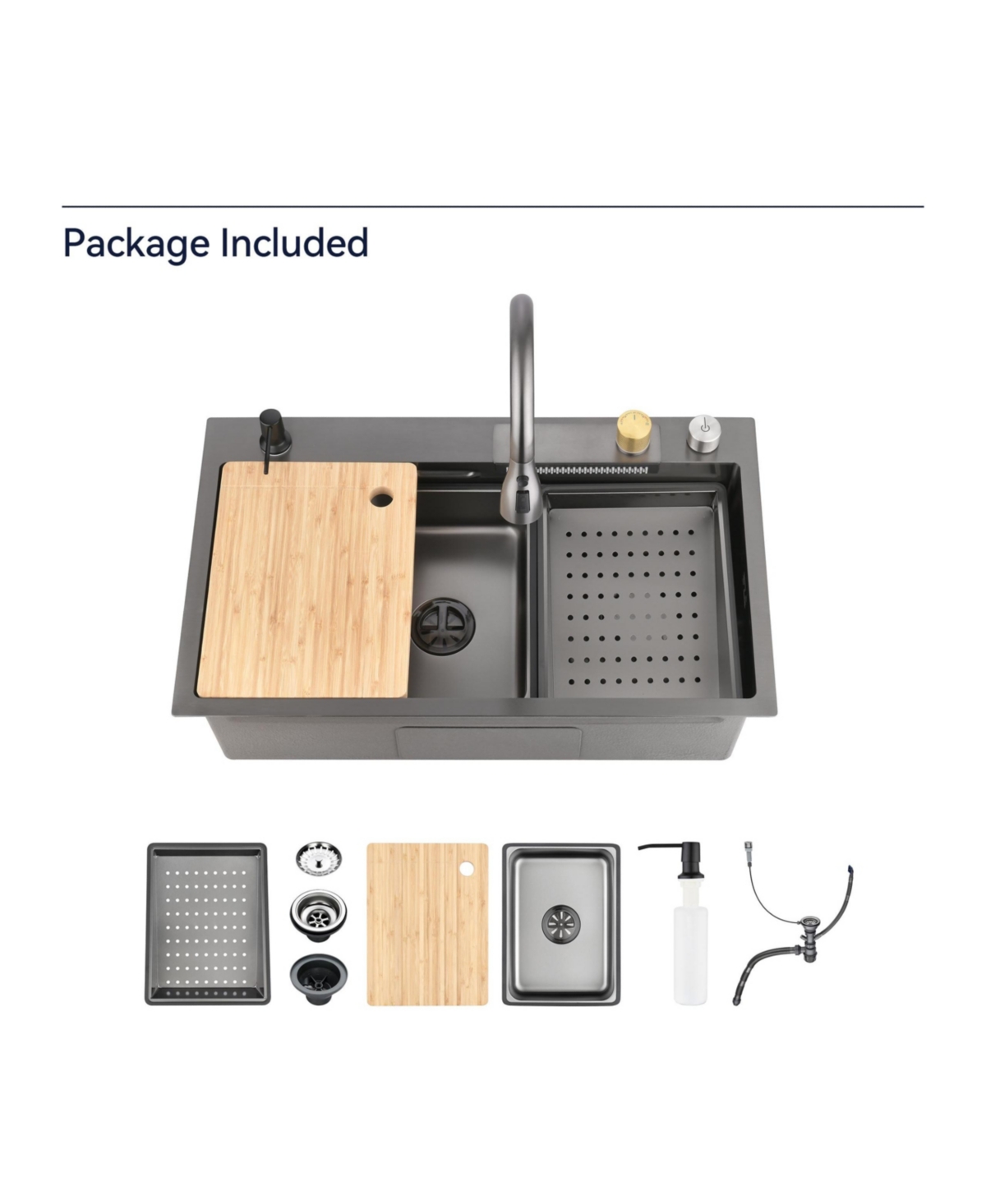 Click here for Busdays 29.5 x 17.7 Inches Waterfall Kitchen Sink... prices