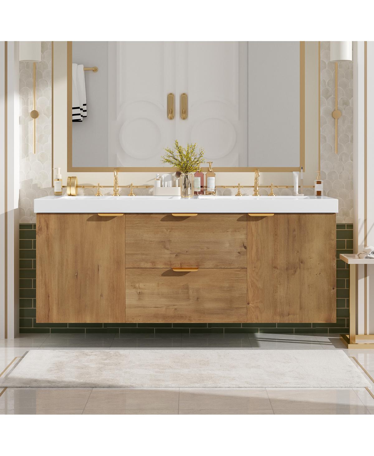 Click here for Sillysis 59 Inch Double Sink Bathroom Vanity  Wall... prices