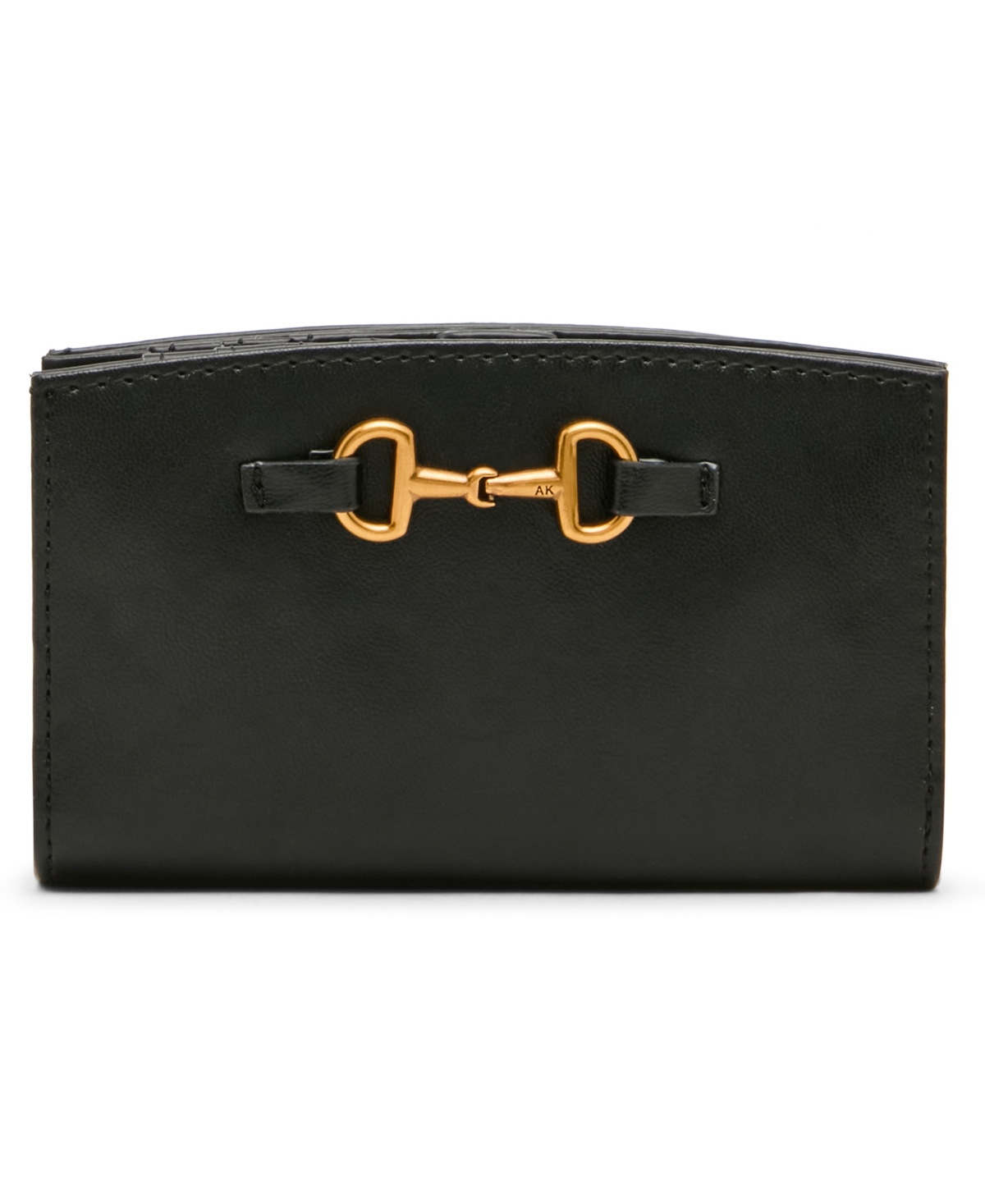 Click here for Anne Klein Horsebit Zipper Wallet - Black prices