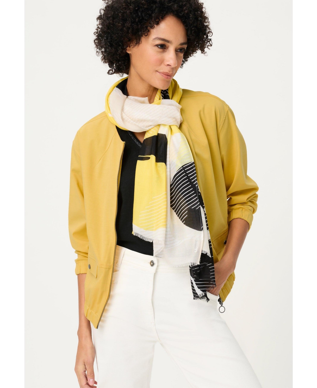 Click here for Olsen Womens Panneaux Scarf - Golden yellow prices