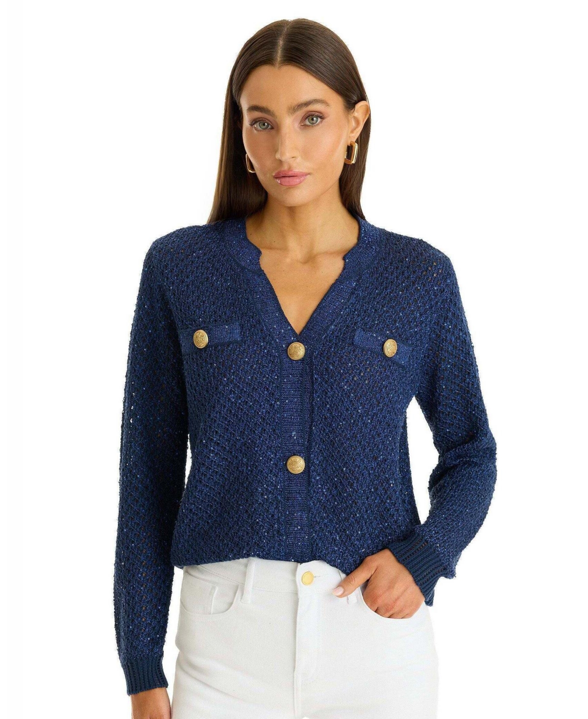 Click here for The Noli Shop Womens Shannon Sequin Cardigan Top -... prices