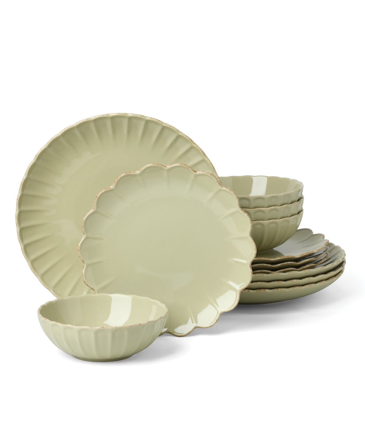 Click here for Lenox French Perle Scallop Matcha 12-Pc. Dinnerwar... prices