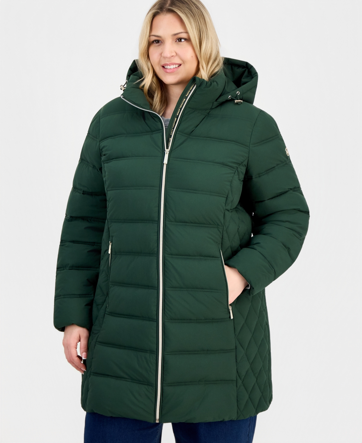 Click here for Michael Kors Plus Size Hooded Packable Puffer Coat... prices