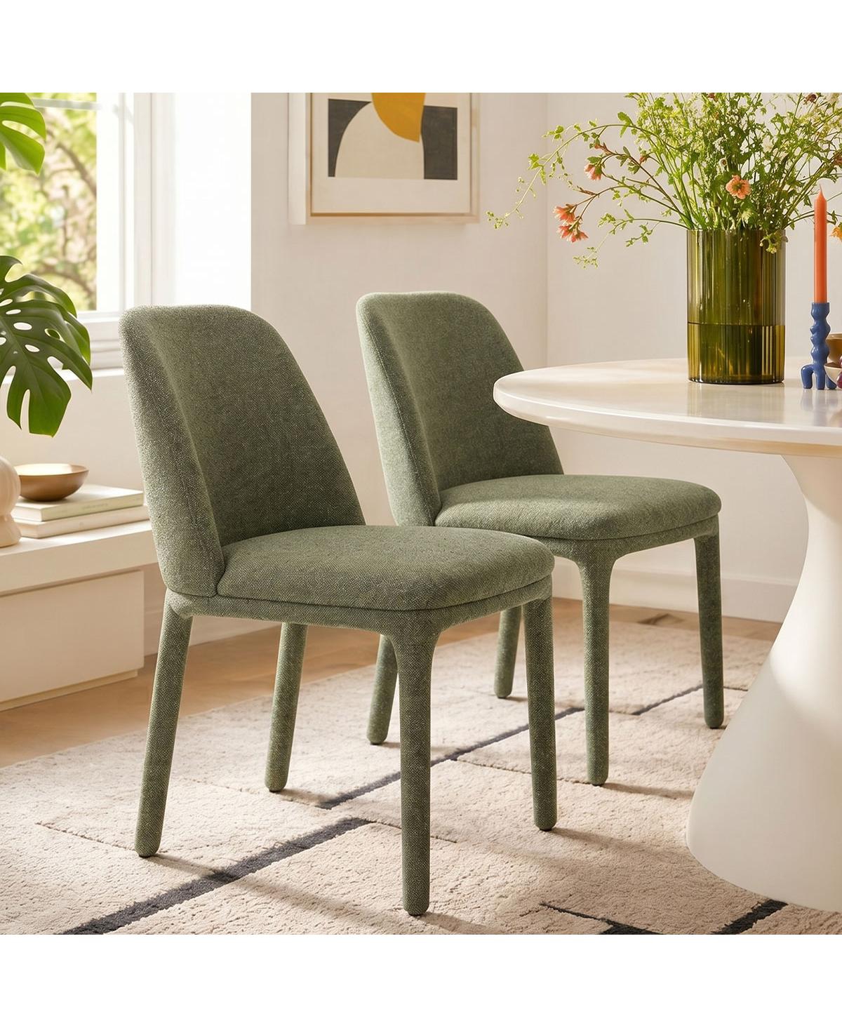 Click here for Maison Boucle Set of 2 Upholstered Dining Chairs... prices