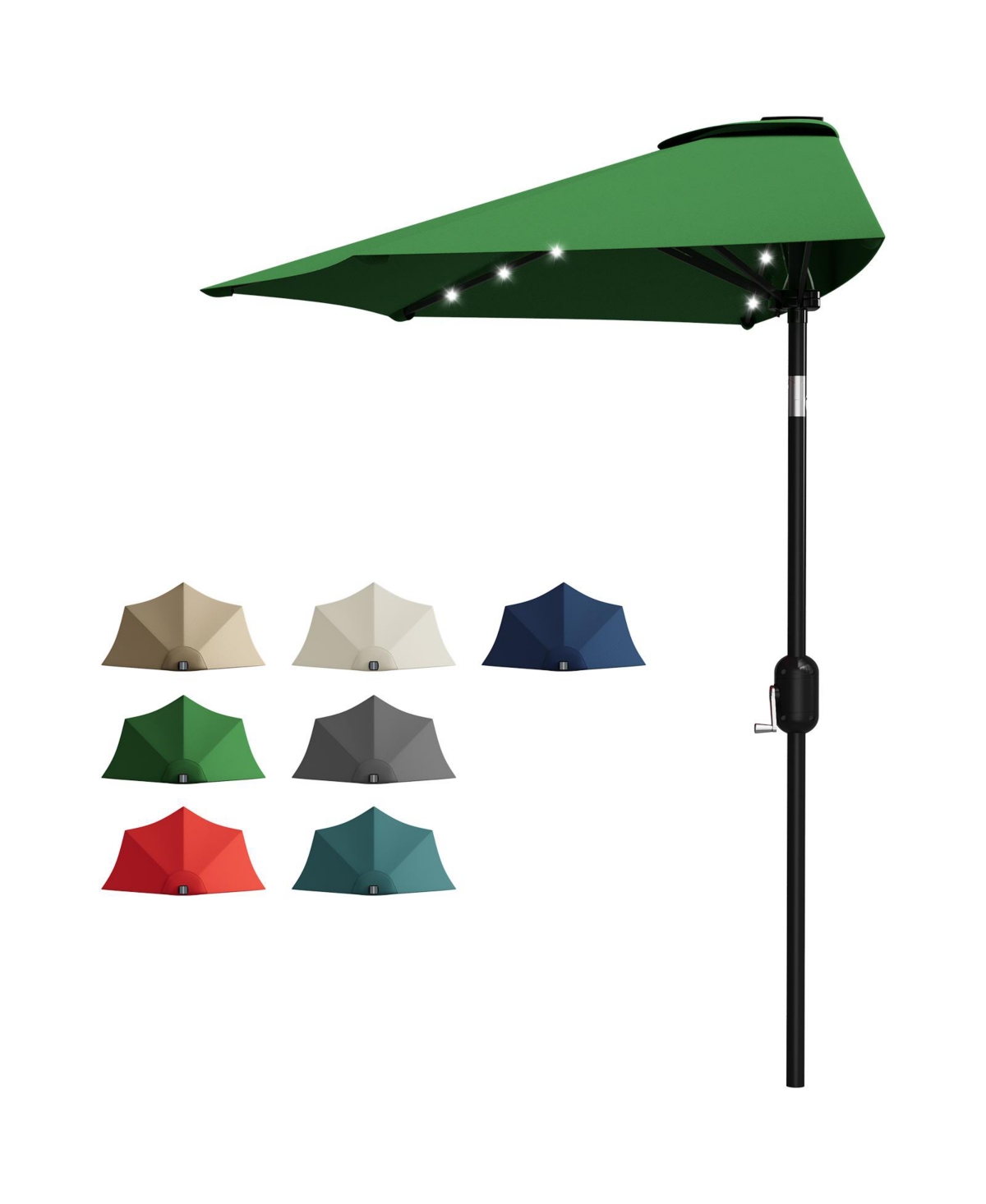 Click here for homfan 9FT Half Patio Umbrella with Led Lights  Uv... prices