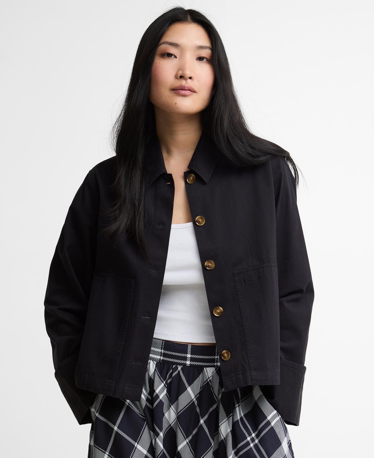 Click here for barbour aylesby overshirt - Dark Navy prices