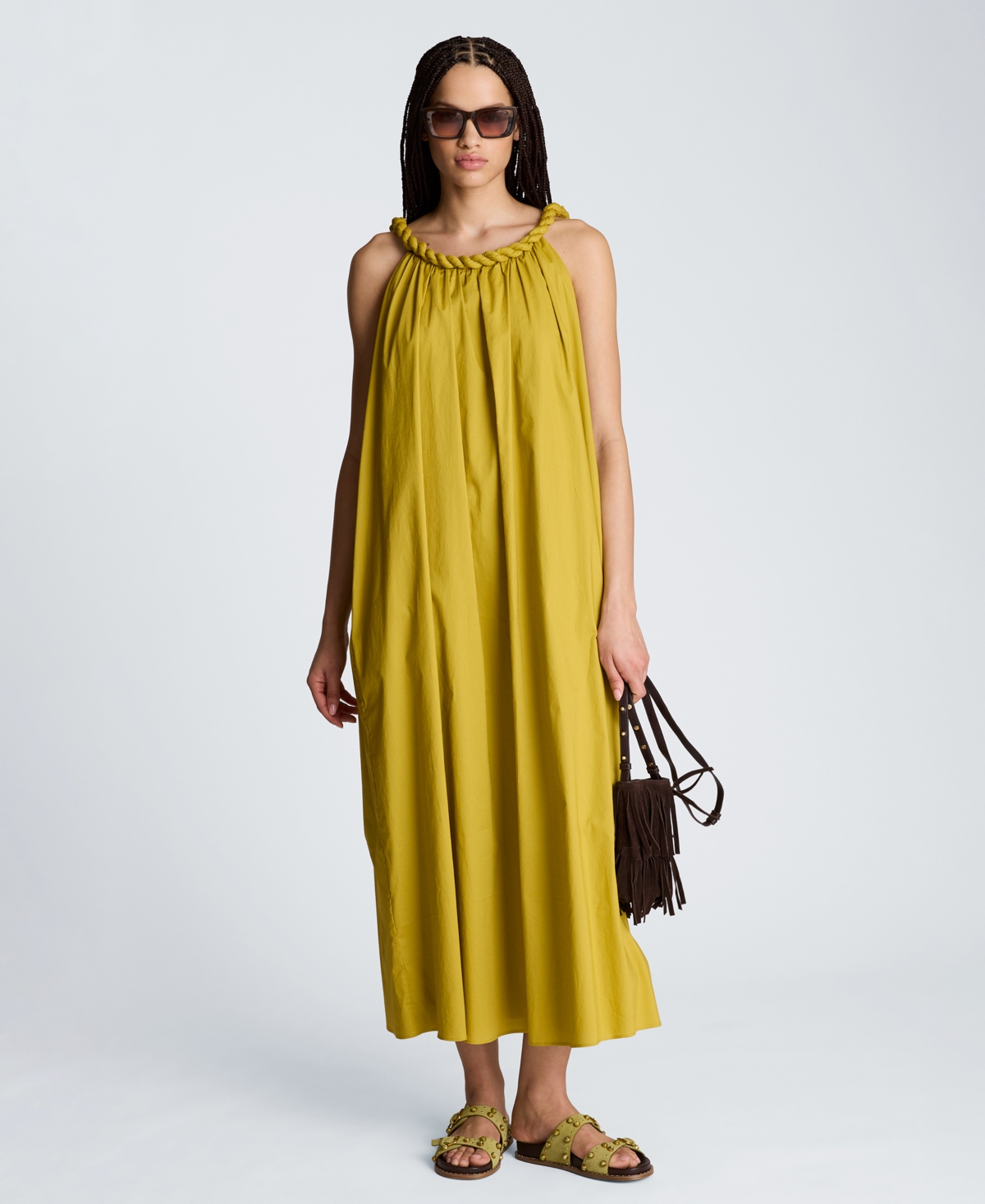 Click here for Kenneth Cole Womens Scoop Neck Maxi Dress - Pear prices