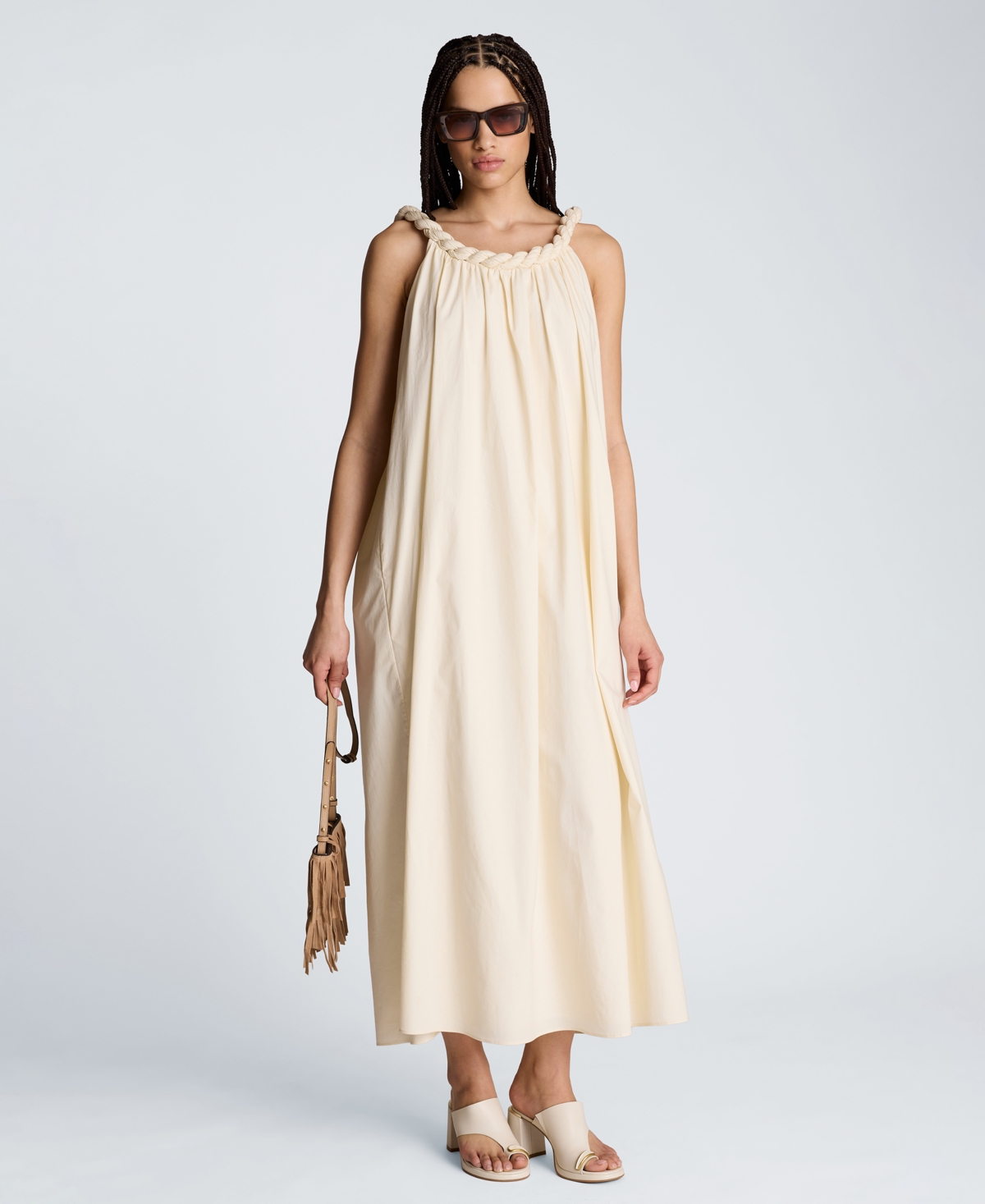 Click here for Kenneth Cole Womens Scoop Neck Maxi Dress - Biscot... prices