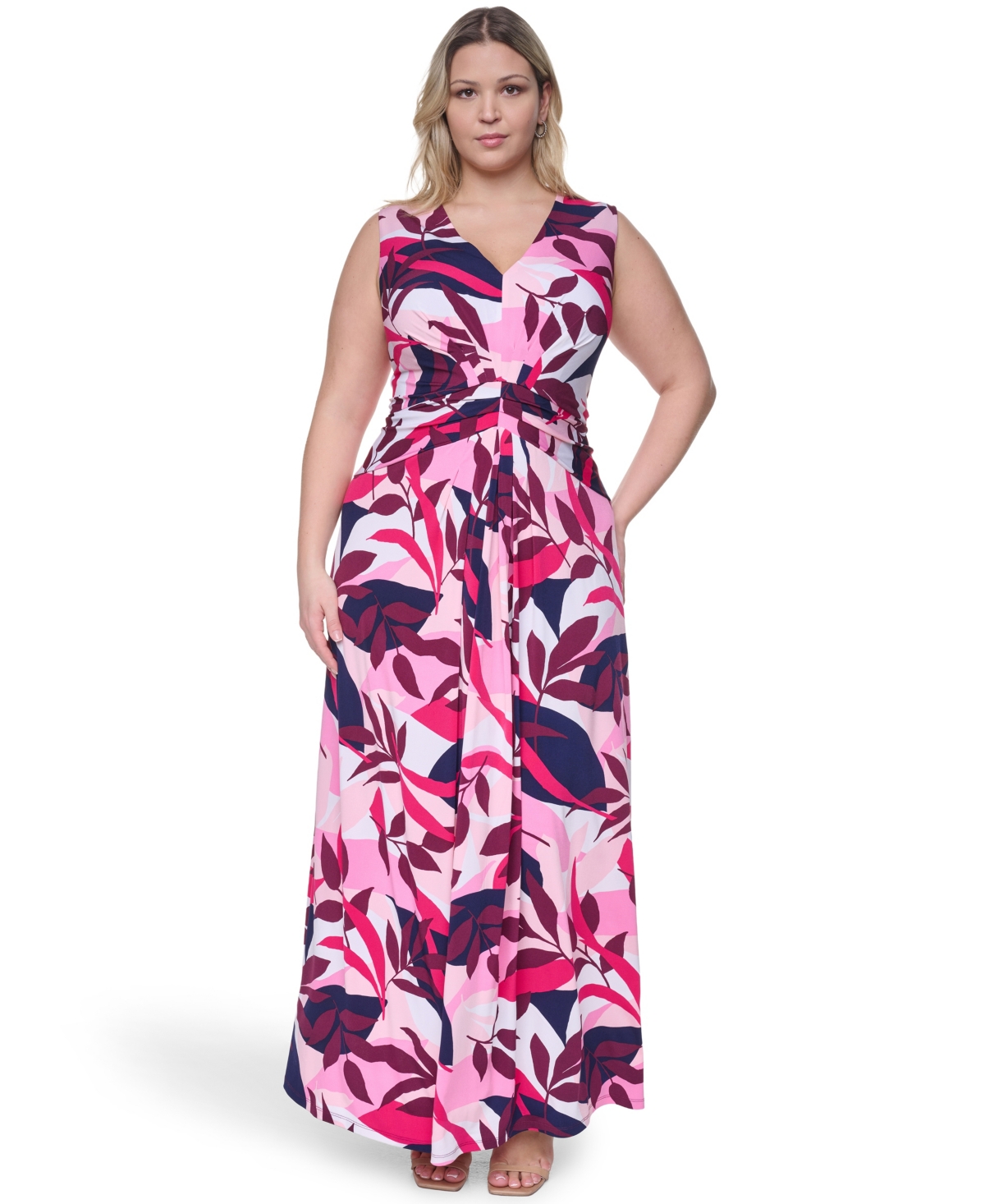 Click here for Jessica Howard Plus Size Sleeveless V-Neck Maxi Dr... prices