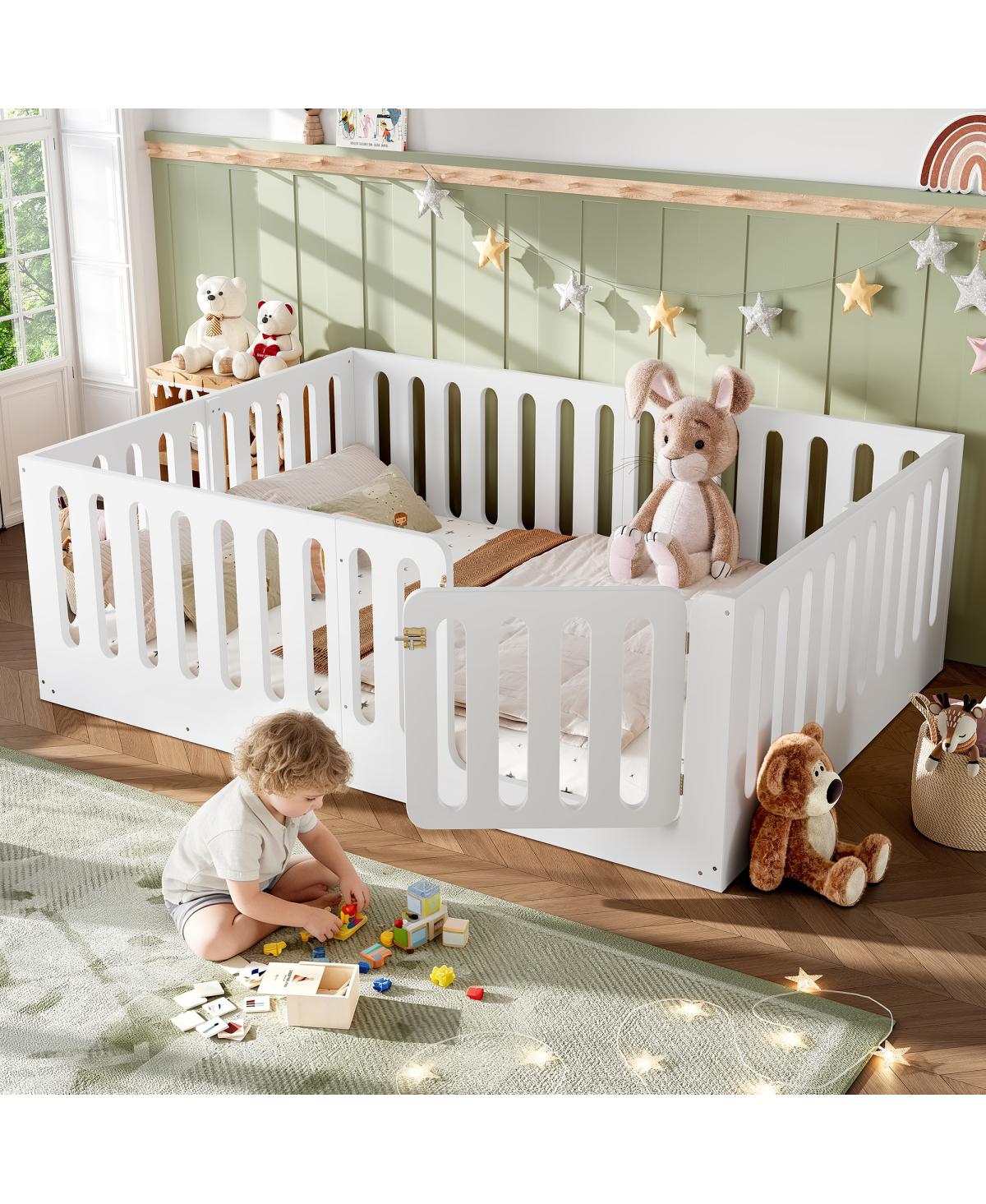 Click here for Streamdale Furniture Montessori Floor Bed with Hig... prices