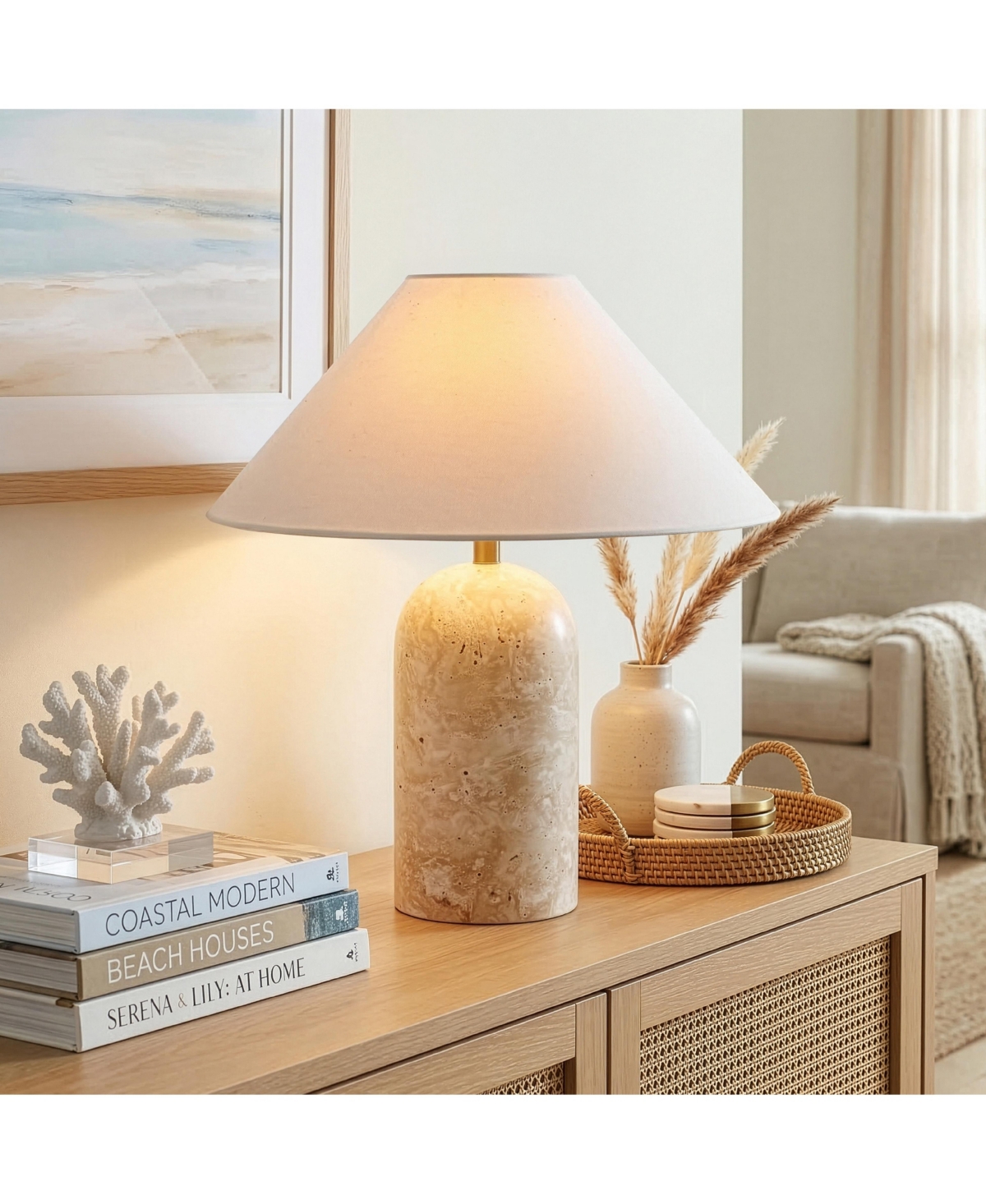 Click here for Brightech Sansa Stone Led Table Lamp with Dimmer (... prices
