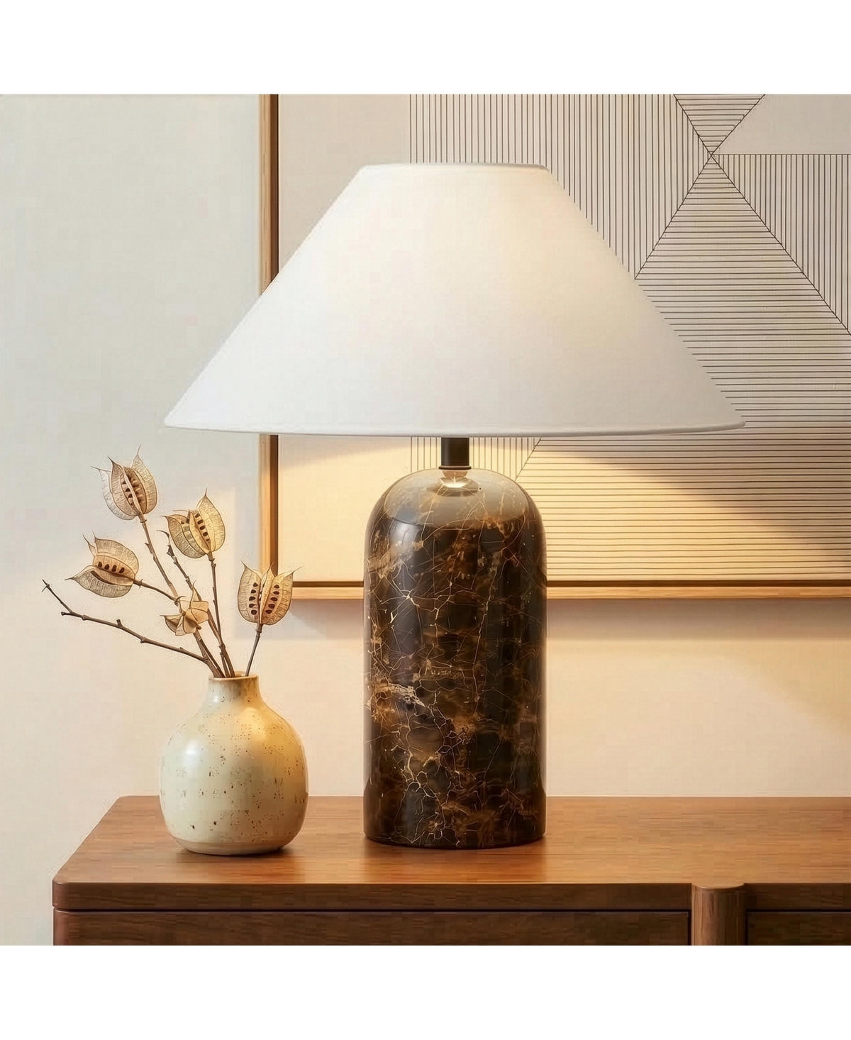 Click here for Brightech Sansa Stone Led Table Lamp with Dimmer (... prices