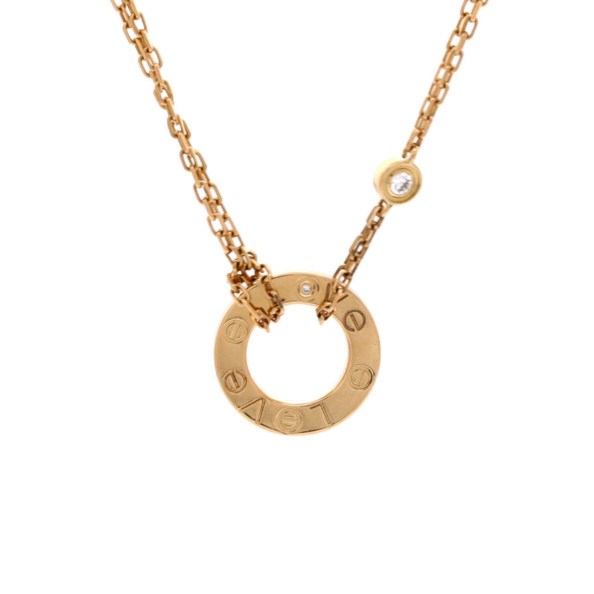 Click here for Pre-Owned Cartier 2 Diamonds Love Pendant Necklace... prices