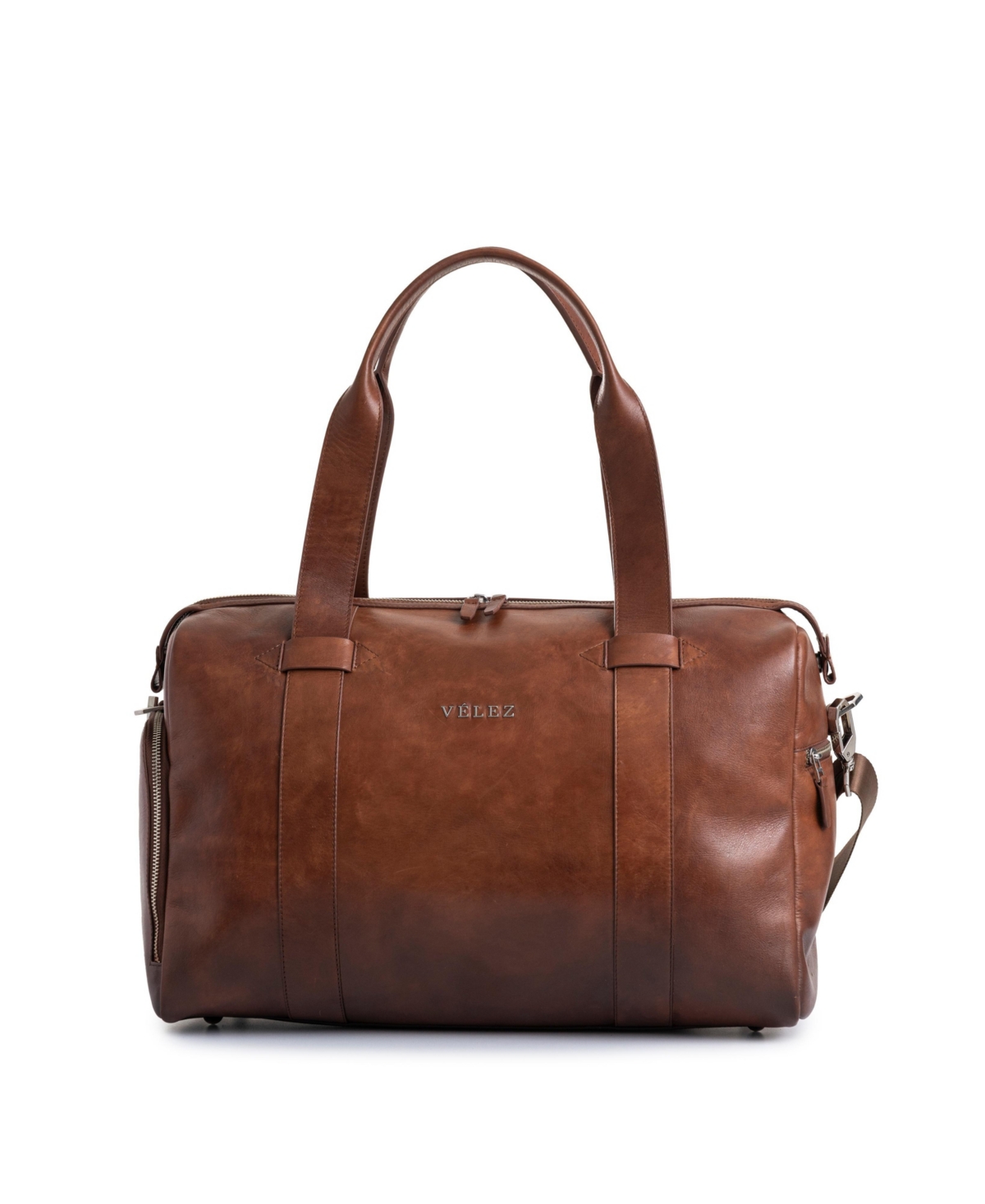 Click here for Velez Leather Duffle Bag Aged Effect - Brown prices