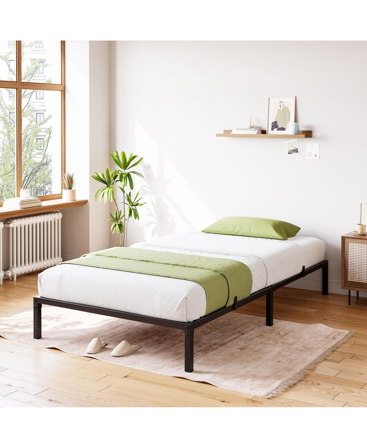 Click here for homfan Twin Heavy Duty Metal Bed Frame - Platform... prices
