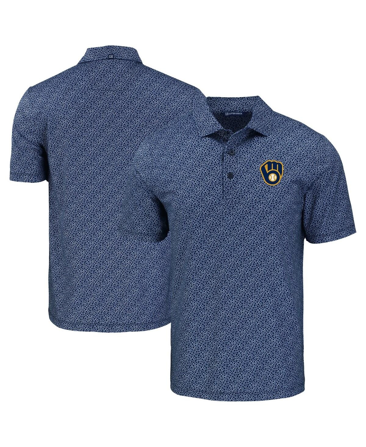 Click here for Cutter & Buck Mens Navy Milwaukee Brewers Pike Eco... prices