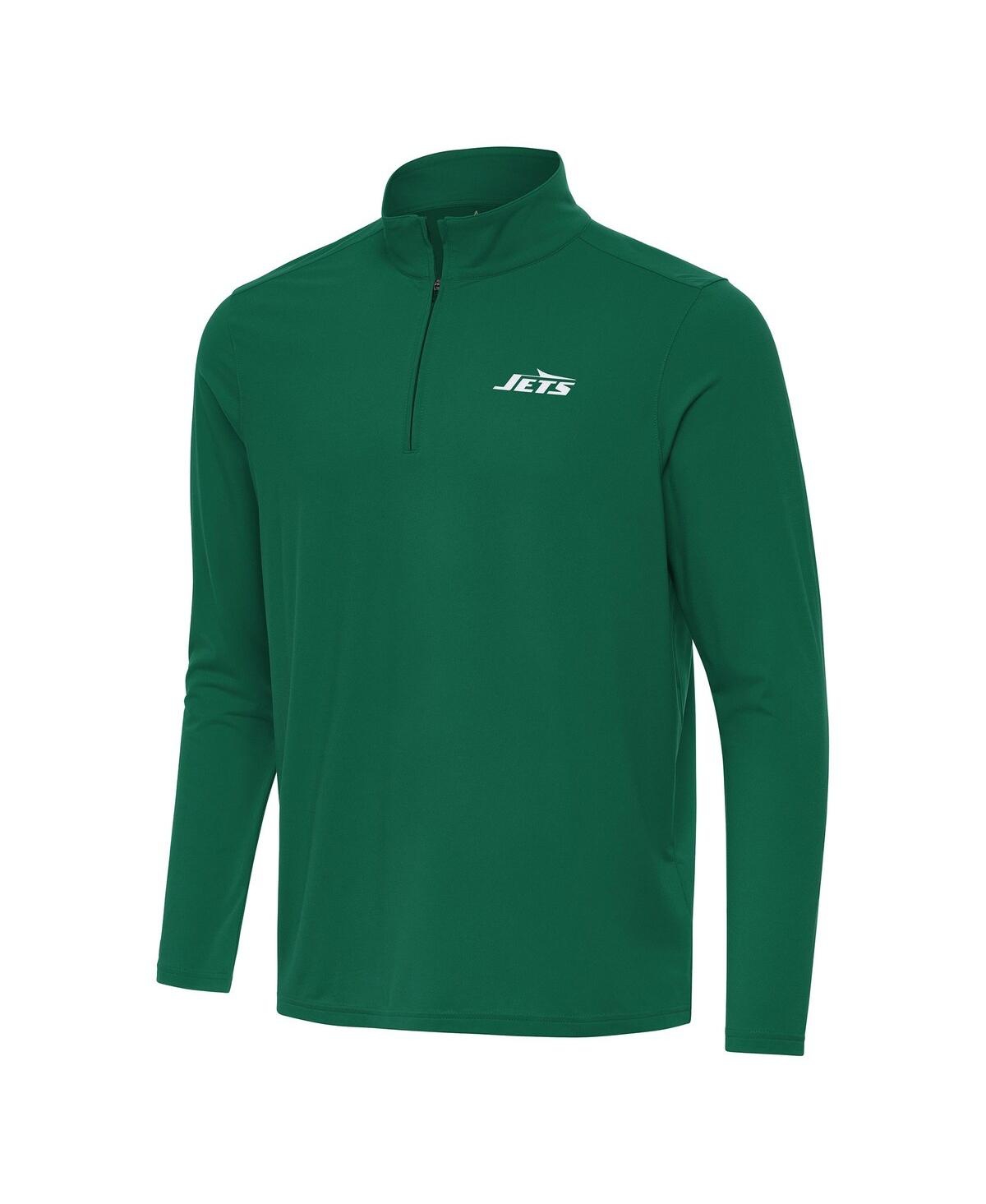 Click here for Antigua Mens Green New York Jets Intent Quarter-Zi... prices