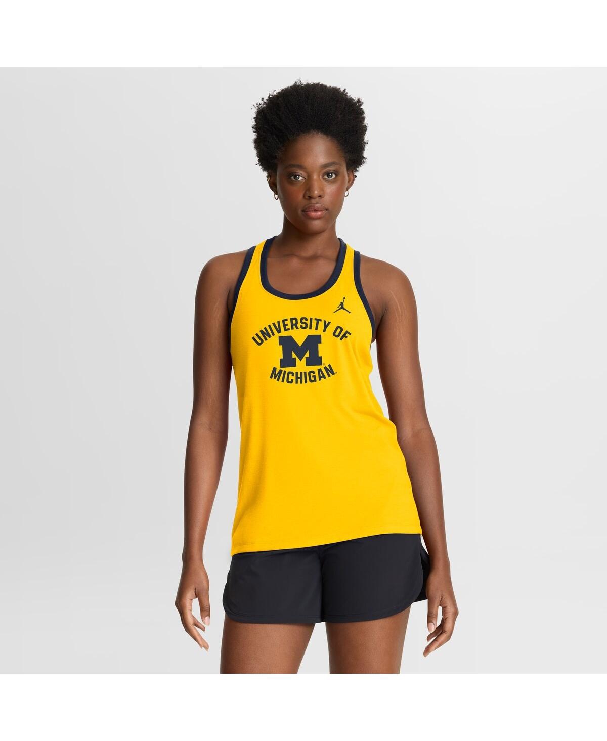 Click here for Jordan Womens Maize Michigan Wolverines Uni Name T... prices
