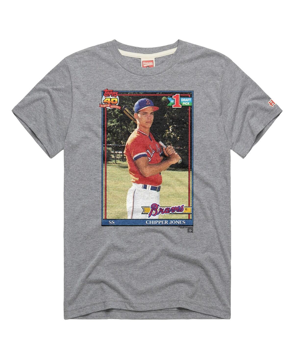 Click here for Homage Mens Chipper Jones Gray Atlanta Braves Topp... prices