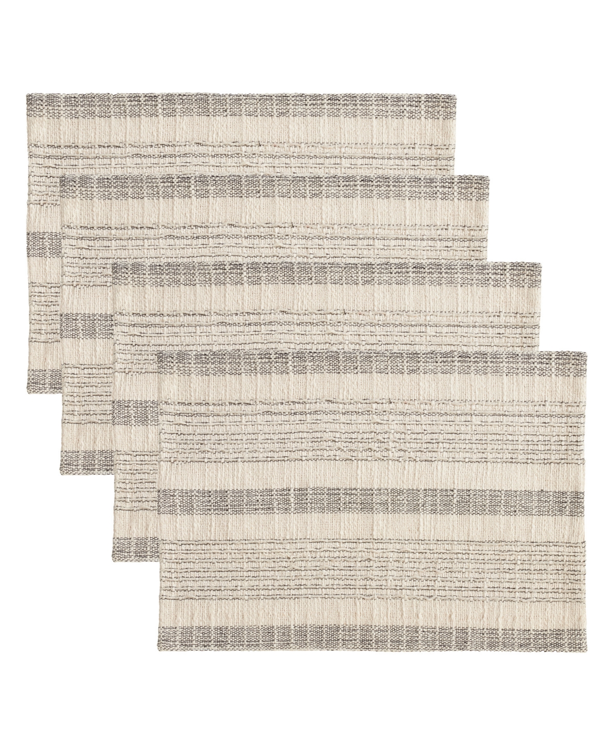Click here for Saro Lifestyle Woven Striped Placemats  Set of 4 -... prices