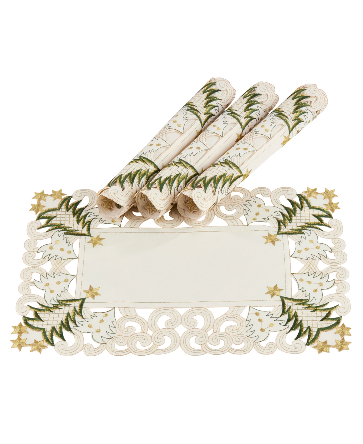 Click here for Saro Lifestyle Christmas Tree Placemats  Set of 4... prices