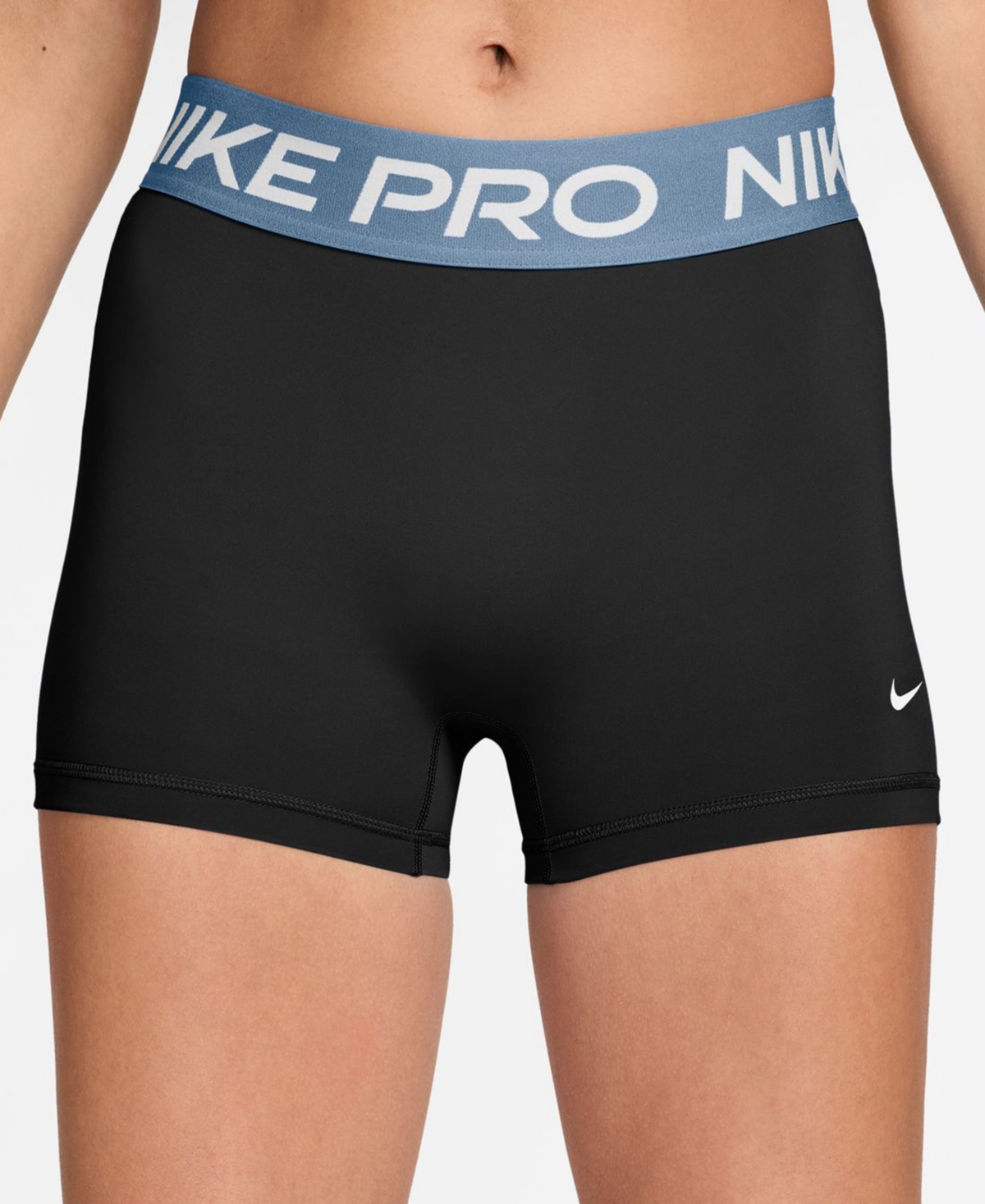 Click here for Nike Womens Mid-Rise Biker Shorts - Black/work Blu... prices