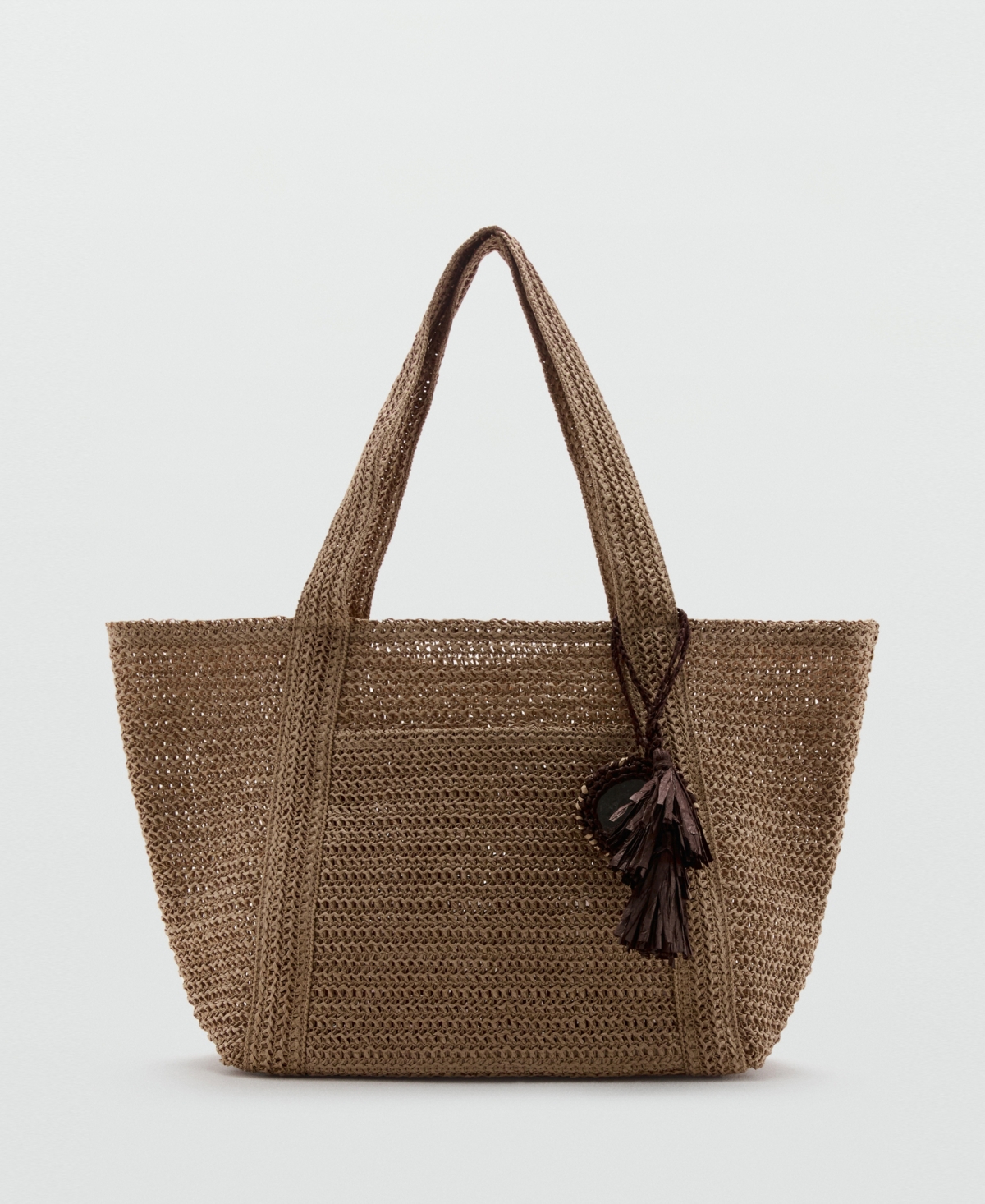 Click here for Mango Womens Natural-Fiber Tote Bag - Beige prices