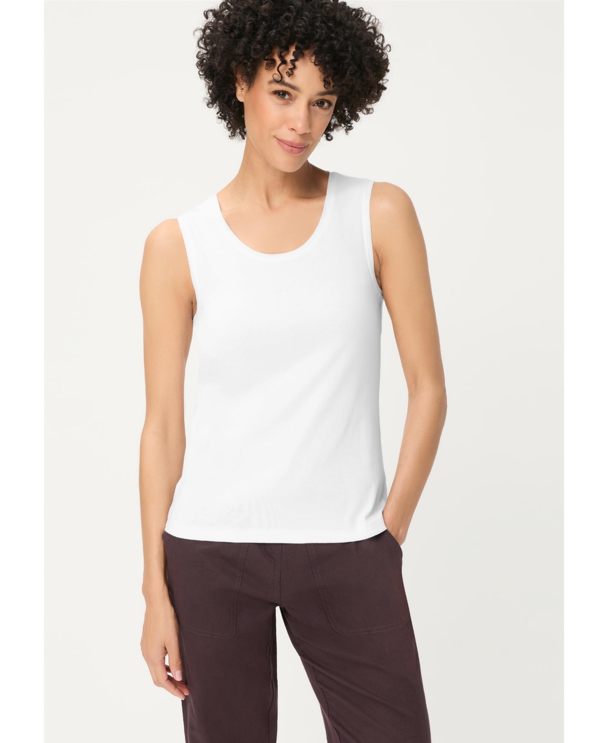 Click here for Olsen Womens Sleeveless Shell - White prices