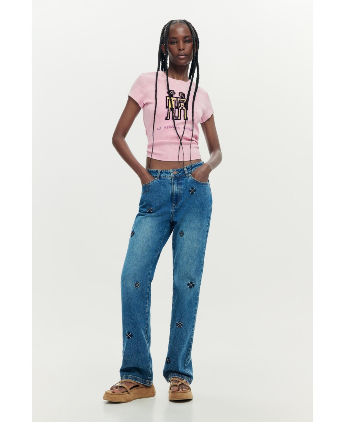 Click here for Desigual Womens Slim jeans - Dark blue prices