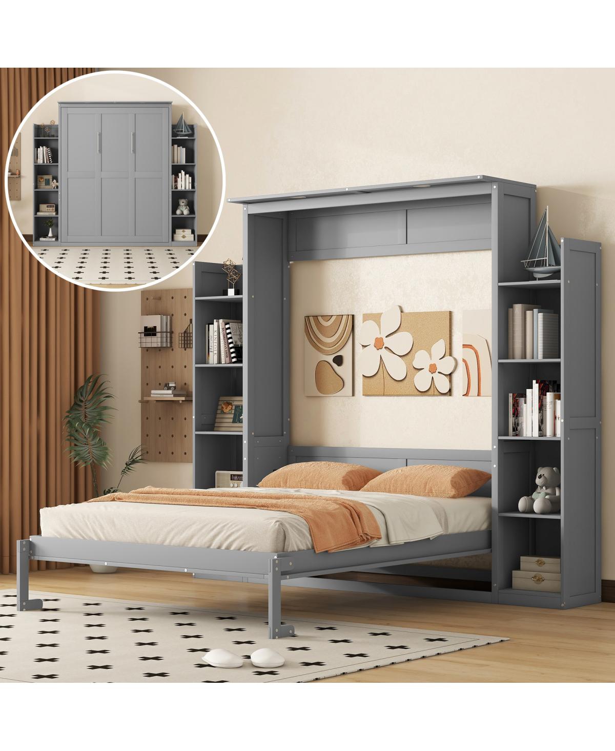 Click here for Streamdale Furniture Murphy Bed With Shelves and L... prices