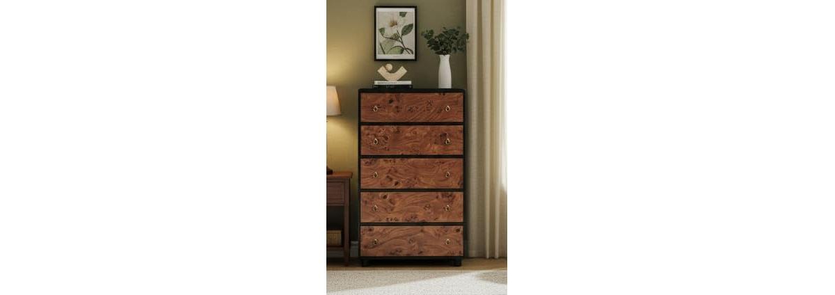 Click here for gaomon 5 Drawer Narrow Dresser  Space-Saving Woode... prices