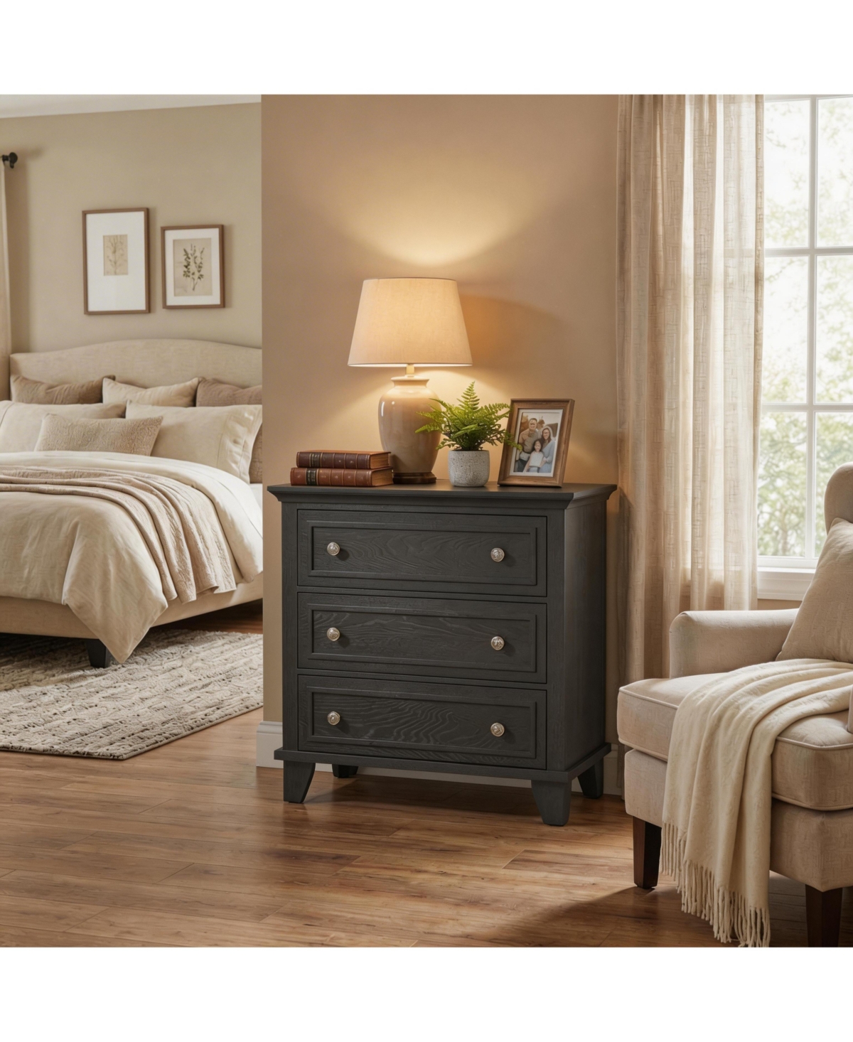 Click here for homfan Modern 3 Drawer Dresser for Bedroom  Wide W... prices