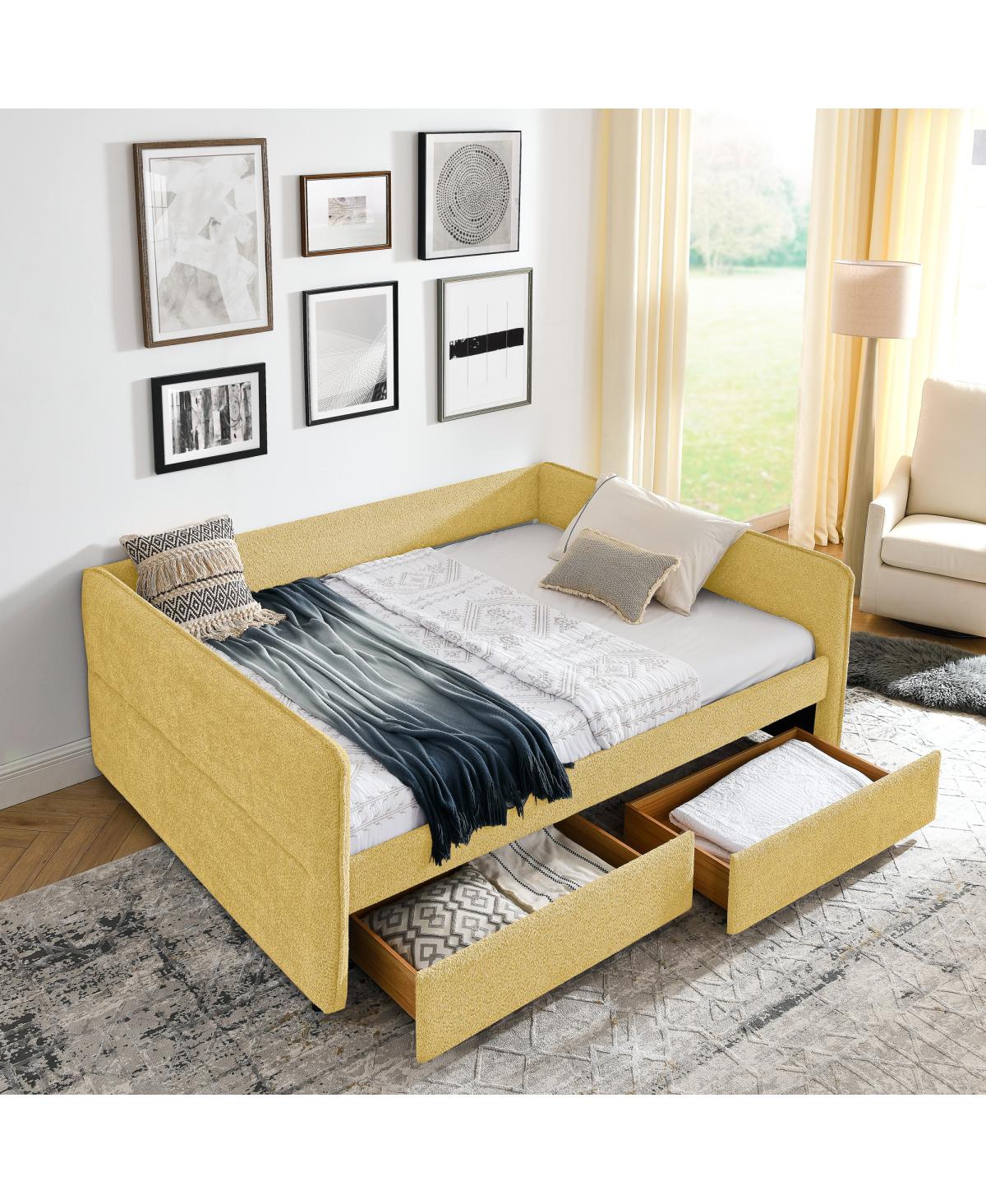 Click here for Streamdale Furniture Queen Boucle Daybed w/ 2 Draw... prices