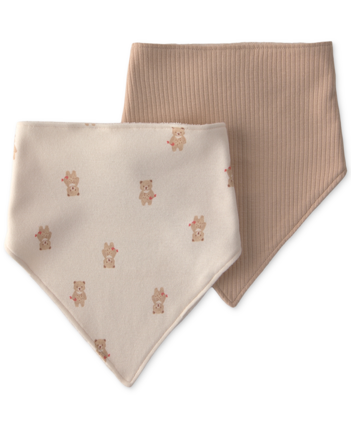 Click here for Carters Baby Boys Bear Bibs  2-Pack - Beige / Crea... prices