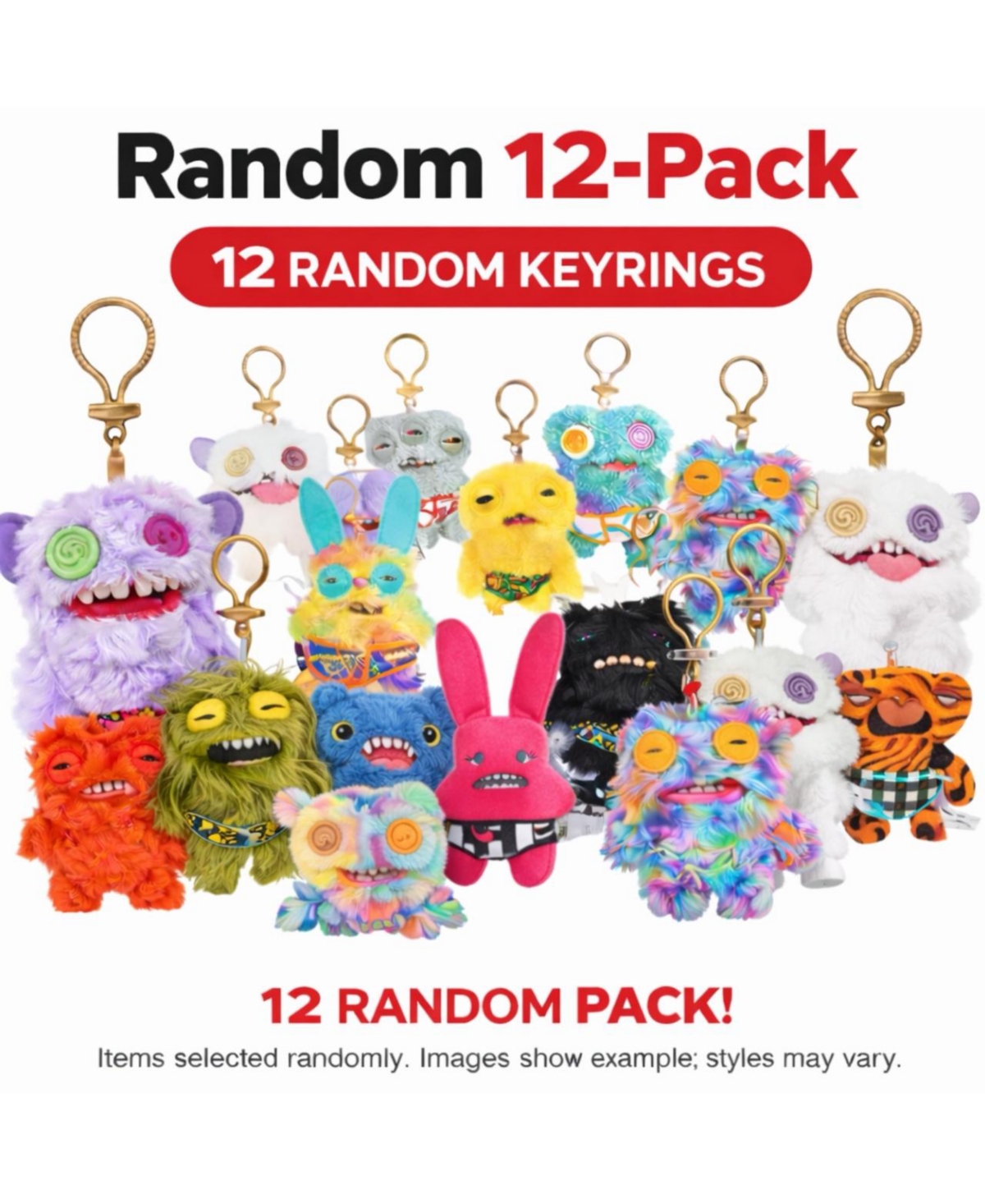 Click here for Fuggler Pack of 12 Zuru Fuggler Keyring 5 Inch Plu... prices