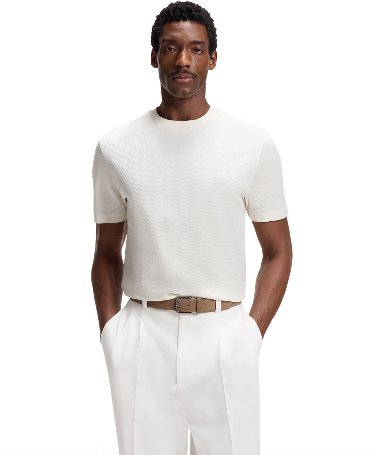 Click here for Boss by Hugo Boss Mens Cotton Regular-Fit Jacquard... prices