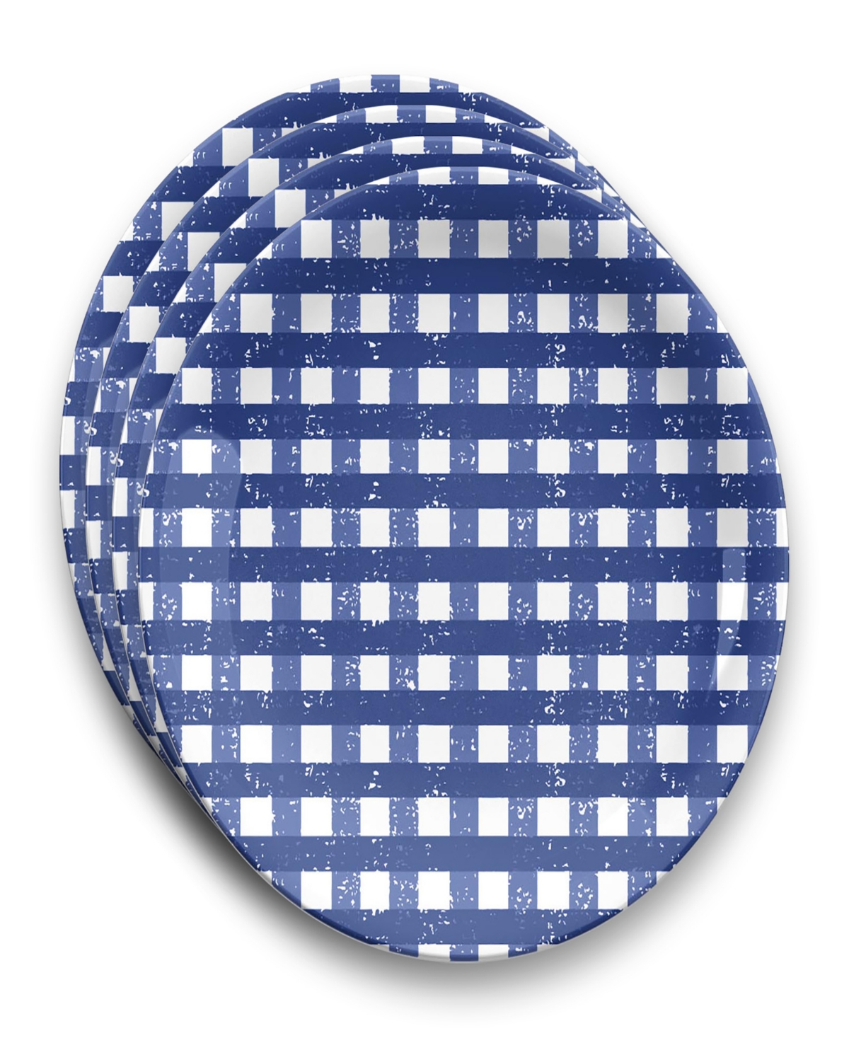 Click here for Abode Homewares Homemade Navy Melamine Gingham Din... prices