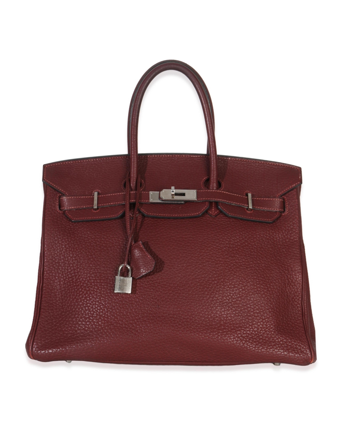 Click here for Pre-Owned HERMES Rouge H Fjord Birkin 35 Phw - Red prices