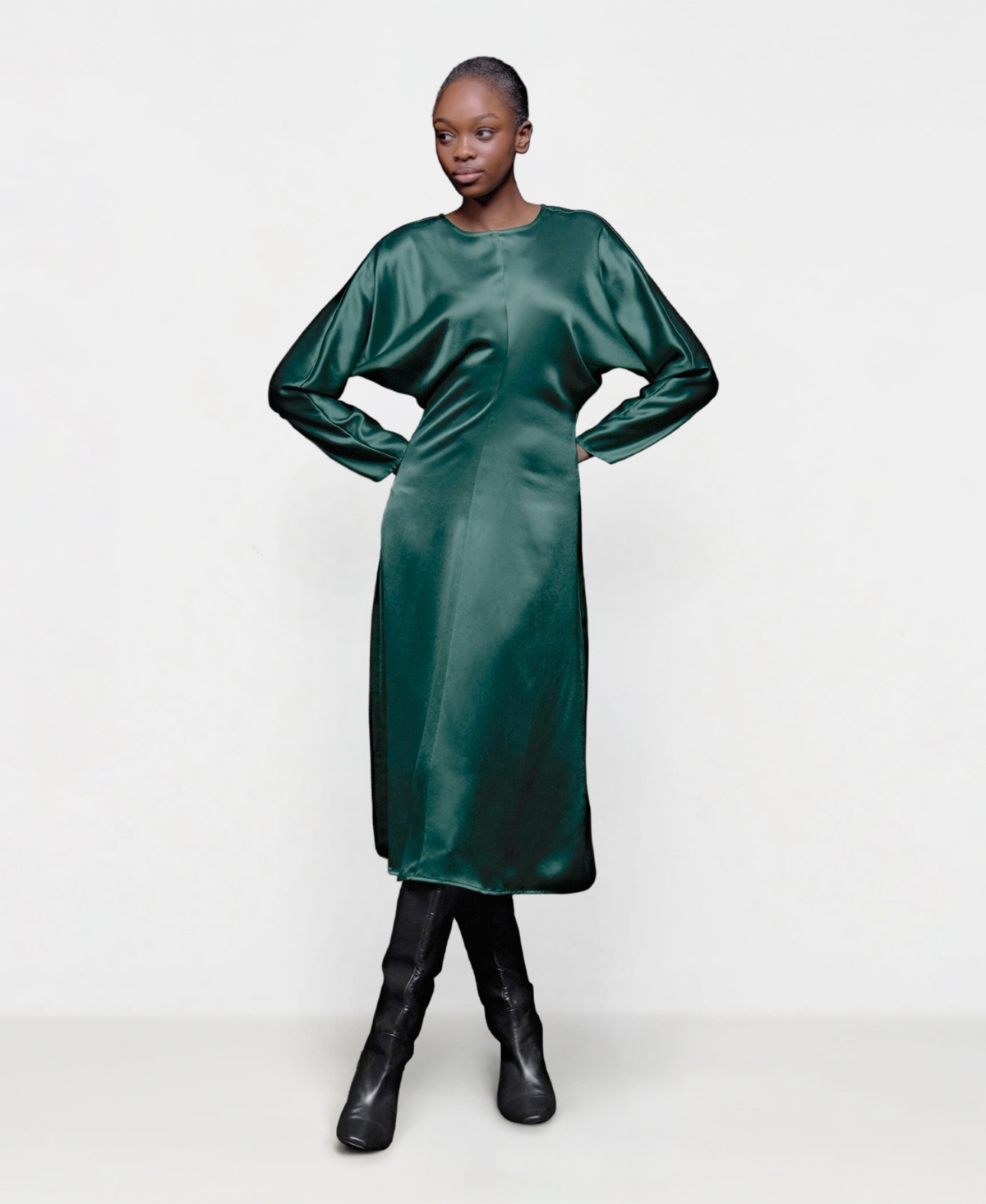 Click here for Leem Womens Batwing Maxi Dress - Green prices