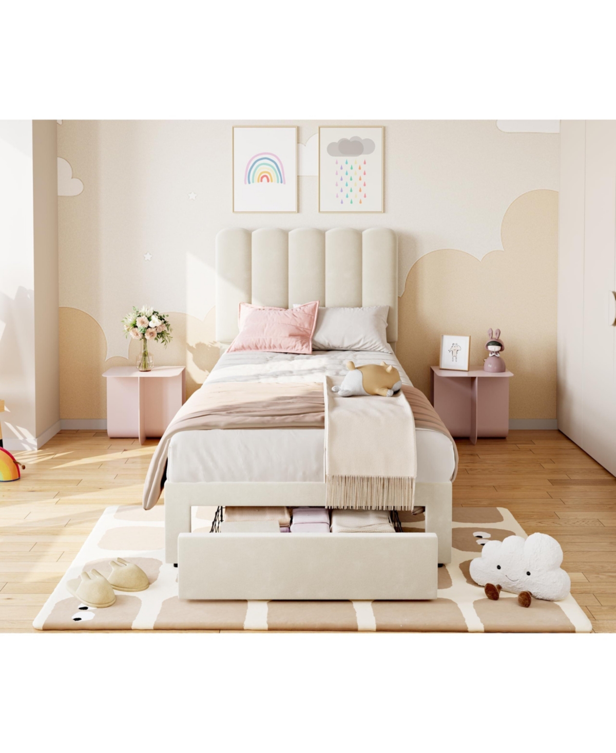 Click here for gaomonBed Frame with Under  Upholstered Platform B... prices