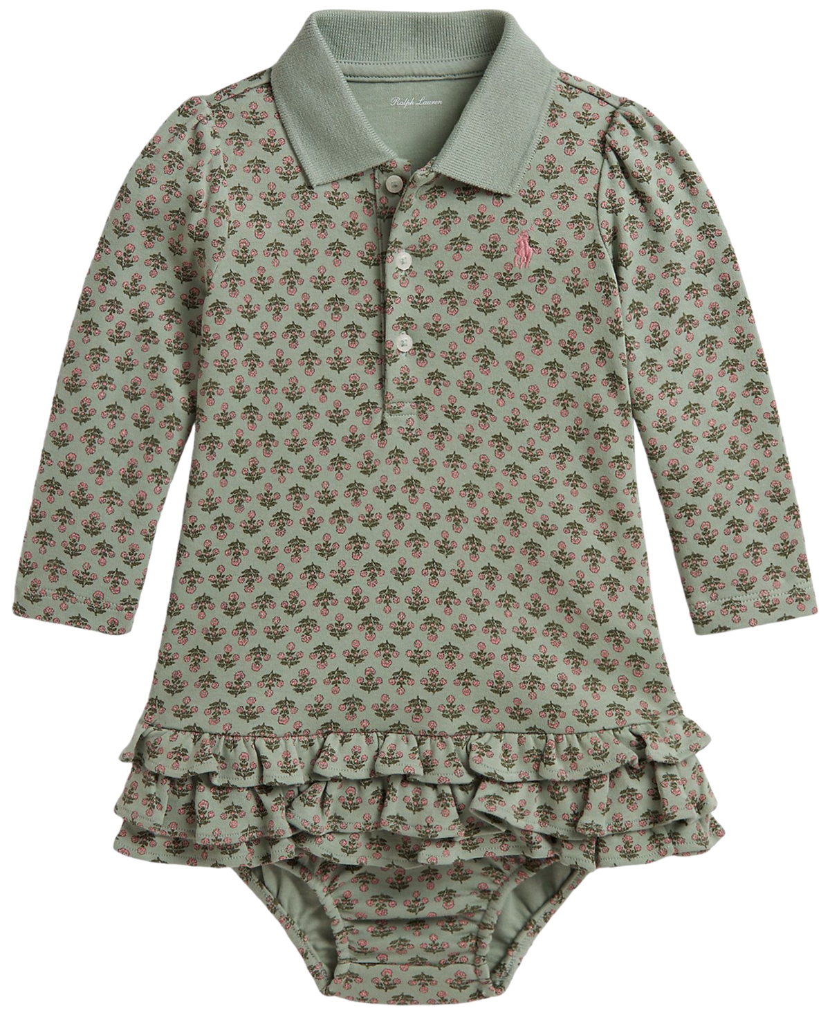 Click here for Polo Ralph Lauren Baby Girls Floral Soft Polo Dres... prices