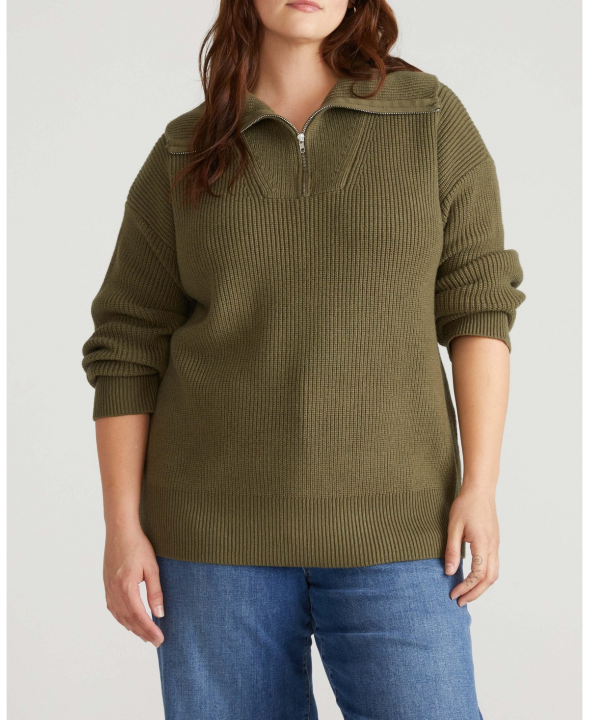 Click here for Universal Standard Plus Size Brenda Zip Sweater -... prices