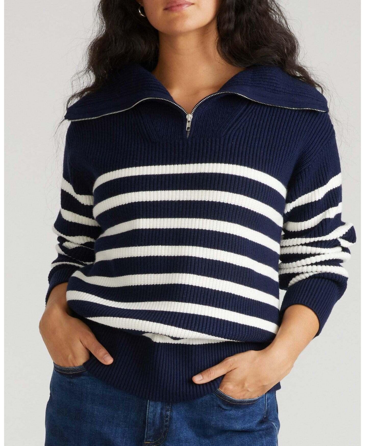 Click here for Universal Standard Plus Size Brenda Zip Sweater -... prices