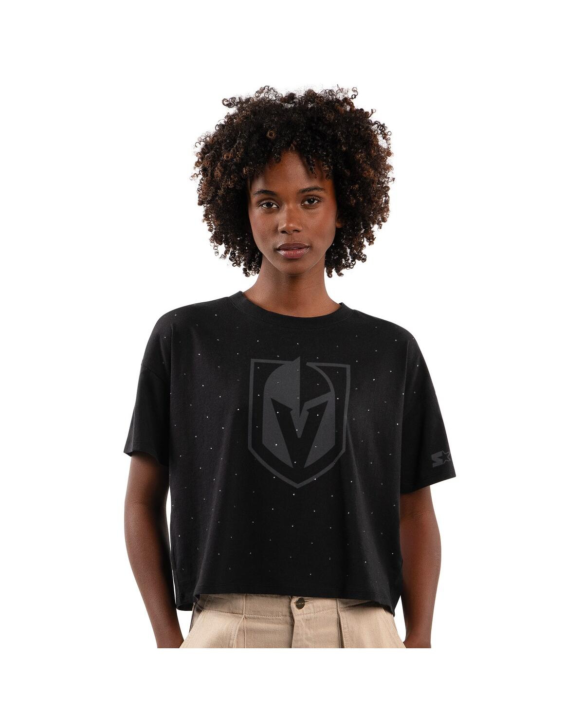 Click here for Starter Womens Black Vegas Golden Knights Rhinesto... prices