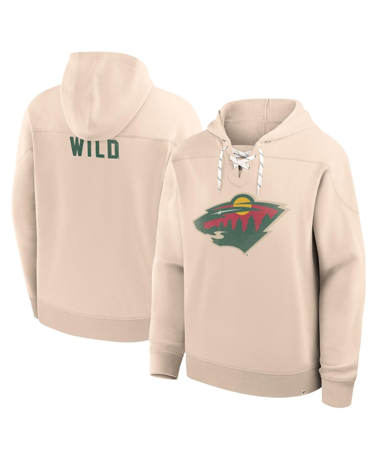 Click here for Fanatics Mens Cream Minnesota Wild Vintage Hoodie... prices
