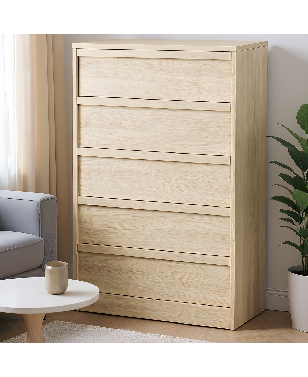 Click here for homfan 5 Drawer Dresser for Bedroom  Antique White... prices